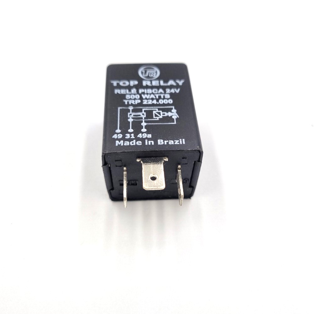 RELE DO PISCA 3 TERMINAIS 24V 500W COM SUPORTE METALICO – Porto Vans